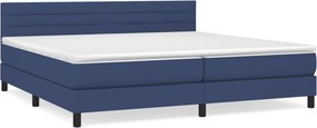 Box spring postel s matrací modrá 200x200 cm textil 3140167