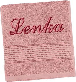 Bellatex Froté ručník proužek s výšivkou jména Růžová 50x100 cm