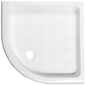 Keramická sprchová vanička, čtvrtkruh 90x90, bílá 133901