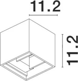 NV 847406 Venkovní nástěnné svítidlo COMO antický hnědý hliník LED 2x3W 3000K 220-240V nastavitelný úhel 0-90st. IP54 - NOVA LUCE