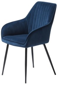 Designová židle Jadwiga modrý samet