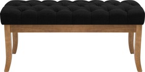 Lavice Ramses látka světlý antik 100 cm – černá