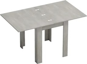 HOMCOM rozkládací jídelní stůl pro 4-6 osob z dřeva a oceli, 140x80x77,5 cm, šedá a barva dřeva