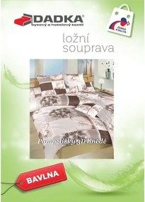 DADKA Povlečení bavlna Pampelišky 3D hnědé 140x220, 70x90 cm