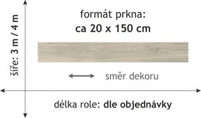 Beaulieu International Group, PVC podlaha - lino Livitex 2601, na míru, šíře 3m,4m, hnědá, filc, chodba / předsíň