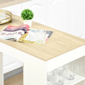 HOMCOM barový stůl pro 2 osoby, vysoký bistro stůl se 4 otevřenými policemi pro malé prostory — kuchyně a obývací pokoj, 115 x 50 x 102,7 cm, moderní…