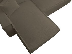 Rozkládací oboustranná sedací souprava do L SMART BOUCLE 232x143 cm, šedohnědá