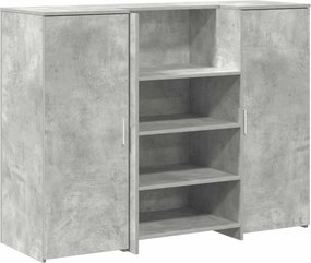 Recepční stůl betonově šedý 135x50x103,5 cm kompozitní dřevo 3324190