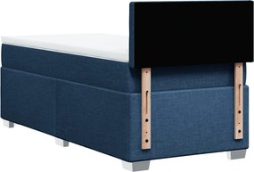 Box spring postel s matrací modrá 80x200 cm textil 3285735