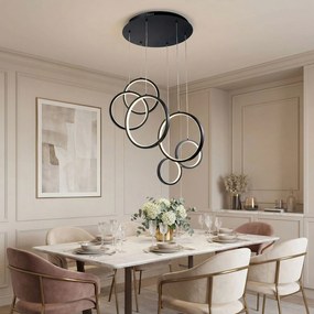 Toolight Rea, ZÁVĚSNÁ STROPNÍ LAMPA APP1921-CP BLACK, OSW-66064