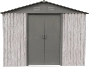 Zahradní domek BestBerg ZDB-9SD / 9 m² / 279 x 324 x 211 cm / dekor bílé dřevo/šedá