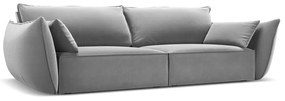 Světle šedá sametová pohovka 208 cm Vanda – Mazzini Sofas