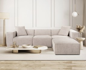 Atelier del Sofa Rohová sedací souprava Lora (L1-O1-1R-POUFFE ) - Mocha, Moka