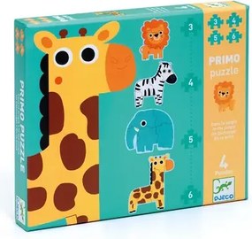 DJECO Puzzle Džungle 4v1 / 3, 4, 5, 6 dílků / od 2 let