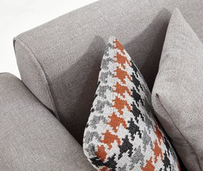 Hanah home rohová pohovka CINAR vpravo šedá 991DVN1902
