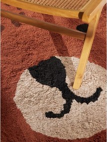 Hnědý pratelný/ručně tkaný bavlněný dětský koberec 120x149 cm Snuggle Berry – Hanse Home