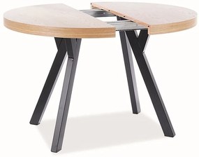 Casarredo Jídelní stůl rozkládací DOMINGO 100x100 dub/černá mat