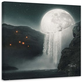 Gario Obraz na plátně Měsíční vodopád - Zehem Chong Rozměry: 30 x 30 cm