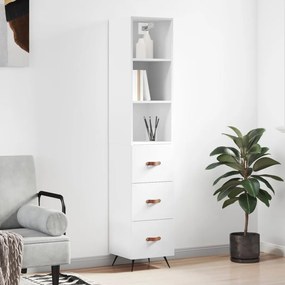 Skříň highboard bílá 34,5 x 34 x 180 cm kompozitní dřevo