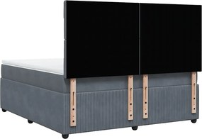 Box spring postel s matrací tmavě šedá 180x200 cm samet 3292419