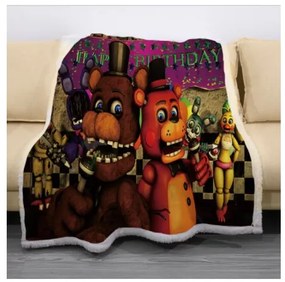 Plyšová deka s 3D potiskem Five Nights at Freddys Variace: 16, Velikost: 100 x 150 cm