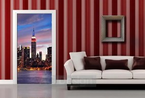 AG Design Fototapeta na dveře N.Y. při západu slunce FTN v 2887, rozměr 90x202cm