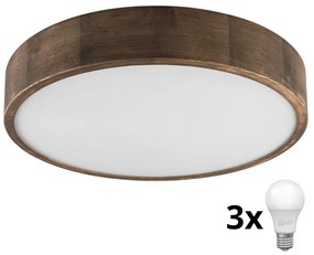 Brilagi - LED Stropní svítidlo CARVALHO 3xE27/60W/230V dub ořech pr. 47 cm