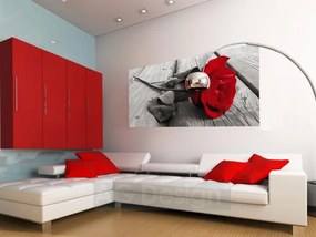 AG Design Panoramatická vliesová fototapeta Červená růže FTN h 2717, rozměr 202x90cm