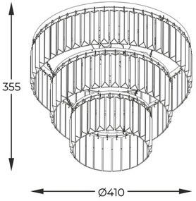Zuma Line P17127-4-BK - Přisazený lustr TIFANNY 4xE14/40W/230V černá
