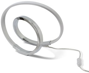 Mantra 5383 Infinity, moderní stolní lampička, 12W LED 3000K, stříbrná/chrom, výška 26cm
