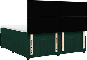 Box spring postel s matrací tmavě zelená 180x200 cm samet 3292409