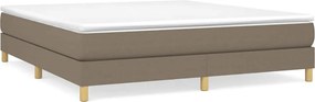 Rám postele s boxspringem taupe 160 x 200 cm textil 3120626