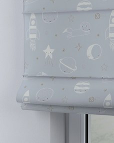 Římská roleta Capri barva modrá látka vzorované