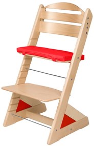 Jitro Dětská rostoucí židle Plus Buk Červený klín + červená
