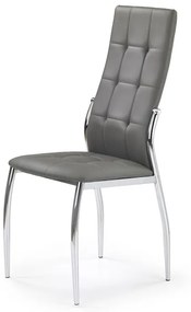 Jídelní židle LECH – ocel, ekokůže, šedá
