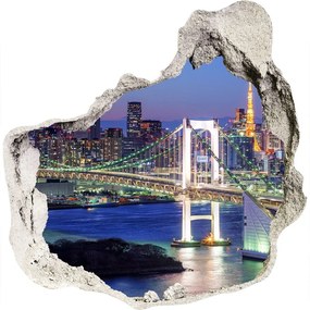 Wallmuralia Fototapeta díra na zeď 3D Most v Tokiu 75x75 cm
