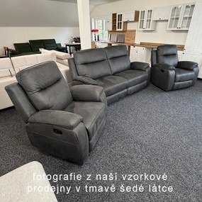Sedací sestava MALAGA 2,5+1+1 s FUNKCÍ RELAX | hnědá látka