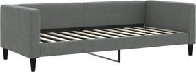 Válenda s přistýlkou a matracemi tmavě šedá 90 x 200 cm textil 3196597