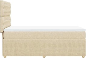 Box spring postel s matrací krémová 100 x 200 cm textil 3291979