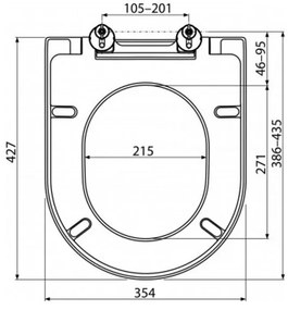 Alcadrain WC sedátko Softclose, duroplast A674S