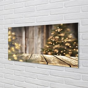 akrylový obraz Desky vánoční stromky 140x70 cm
