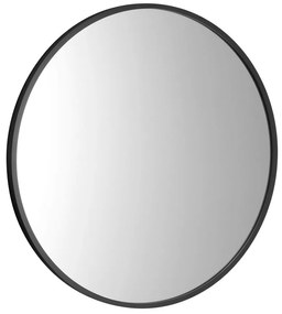 Sapho NOTION SLIM kulaté zrcadlo v rámu ø 50cm, černá mat NT500