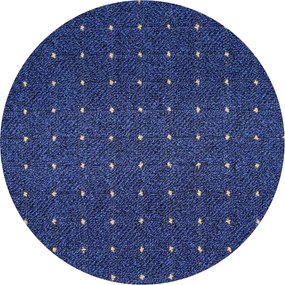 Condor Carpets, AKCE: 80x80 (průměr) kruh cm Kusový koberec Udinese modrý kruh, šedá, chodba / předsíň