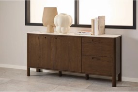 Hnědá komoda v dekoru dubu 160x75x40 cm Southampton – Actona