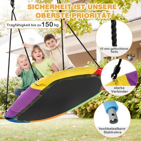 Costway Oválná houpačka hnízdo s nosností do 300 kg, venkovní houpačka