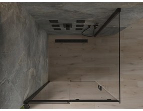 Mexen Omega sprchový kout 100x100cm, 8mm sklo, černý profil-čiré sklo, 825-100-100-70-00