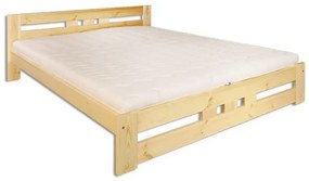 Dřevěná postel LK117, 180x200, borovice (Barva dřeva: Ořech)