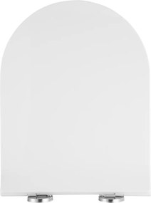 Gamma D8, WC sedátko 470x365 mm, polypropylen, SoftClose, EasyClean, bílá lesklá, GMA-D8