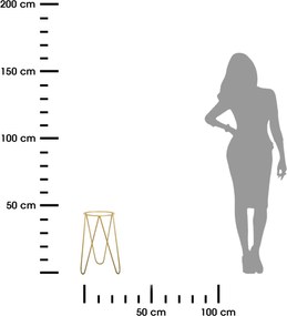 STOJAN NA KVĚTINÁČ TRIPOD 45X30X24 CM ZLATÁ