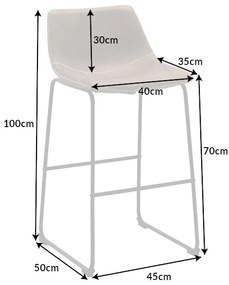 Barová židle 2 ks DANAÉ Dekorhome